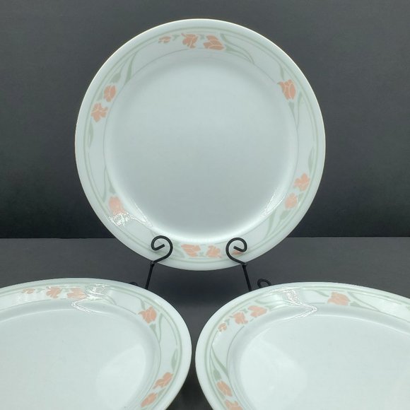 Corelle | Dining | Corelle Peach Garland Dinner Plates Peach Flowers ...
